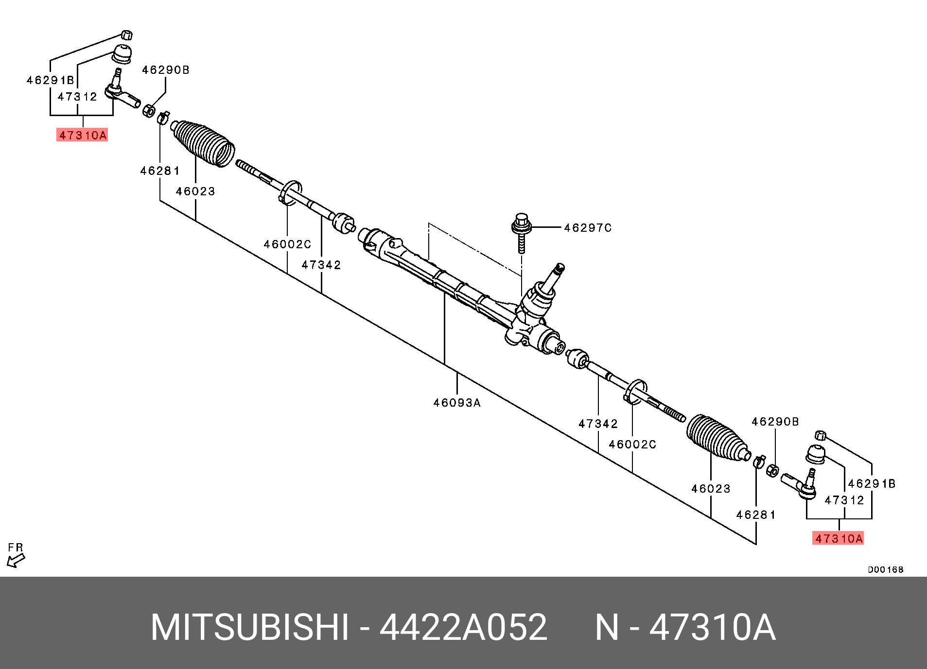 MITSUBISHI 4422A052 4422A002,3817.74,4422A018