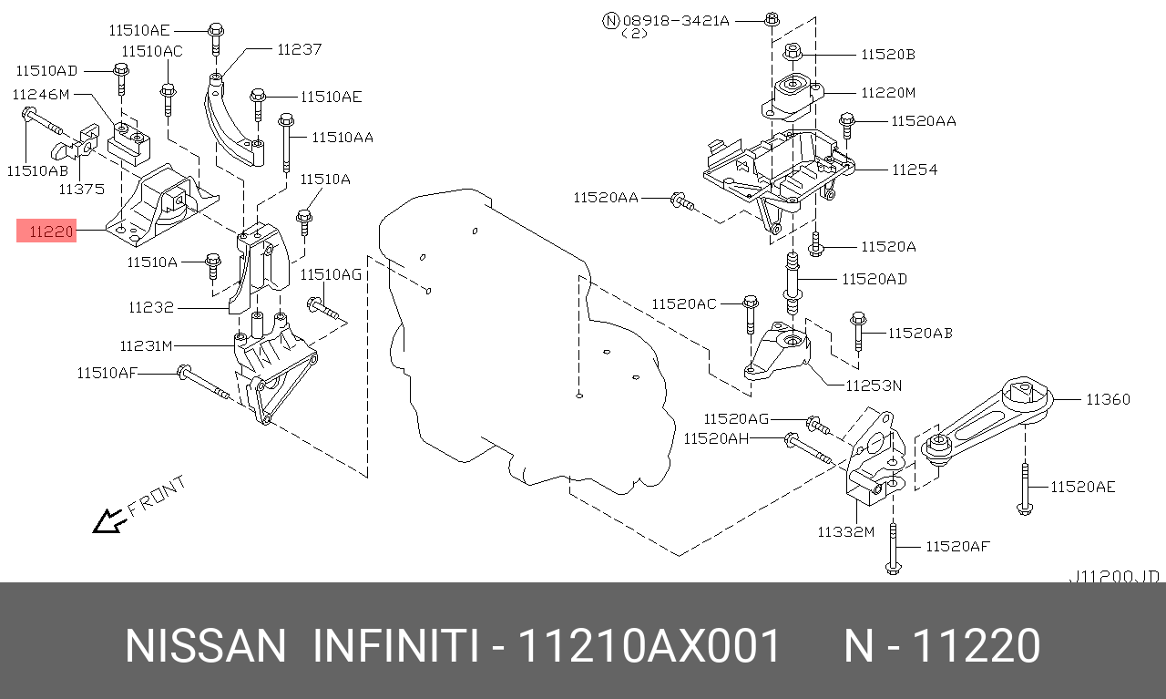 NISSAN 11210-AX001 11210-AX001,11210-4V00A,11210-AX60A