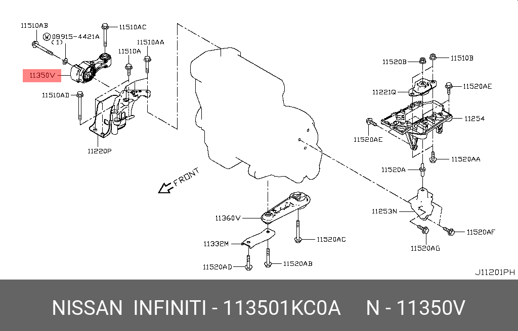 NISSAN 11350-1KC0A 11350-1KC0A,11350-3SG0A