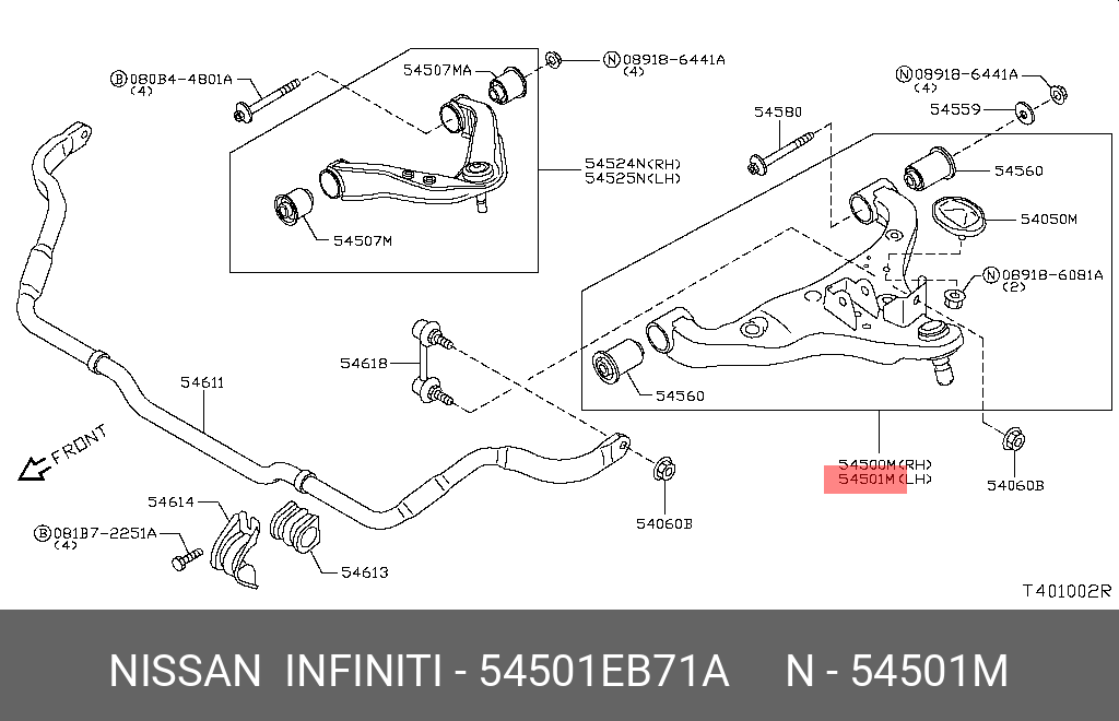 NISSAN 54501-EB71A 54501-EB70A,54501-EB71A