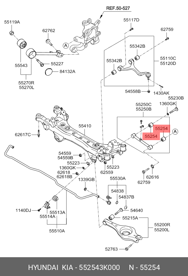 HYUNDAI 55254-3K000 55250-3K700_BH,55152-51E10,55254-3K000,55120-2U600_BH