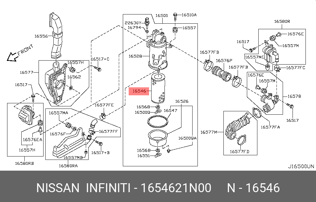 NISSAN 16546-21N00 AY120-NS044,AY120-NS034,AY120-NS025,AY120-NS003 ...