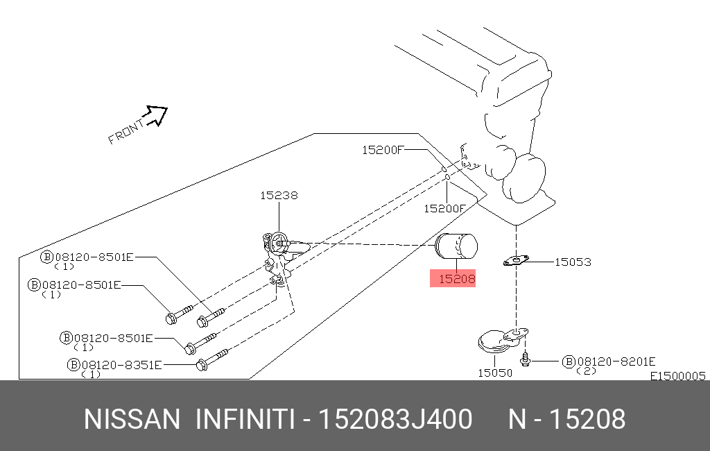 NISSAN 15208-3J400 15208-65F0A,1N08-14-302,1109L9,77 00 112 686,15208 ...