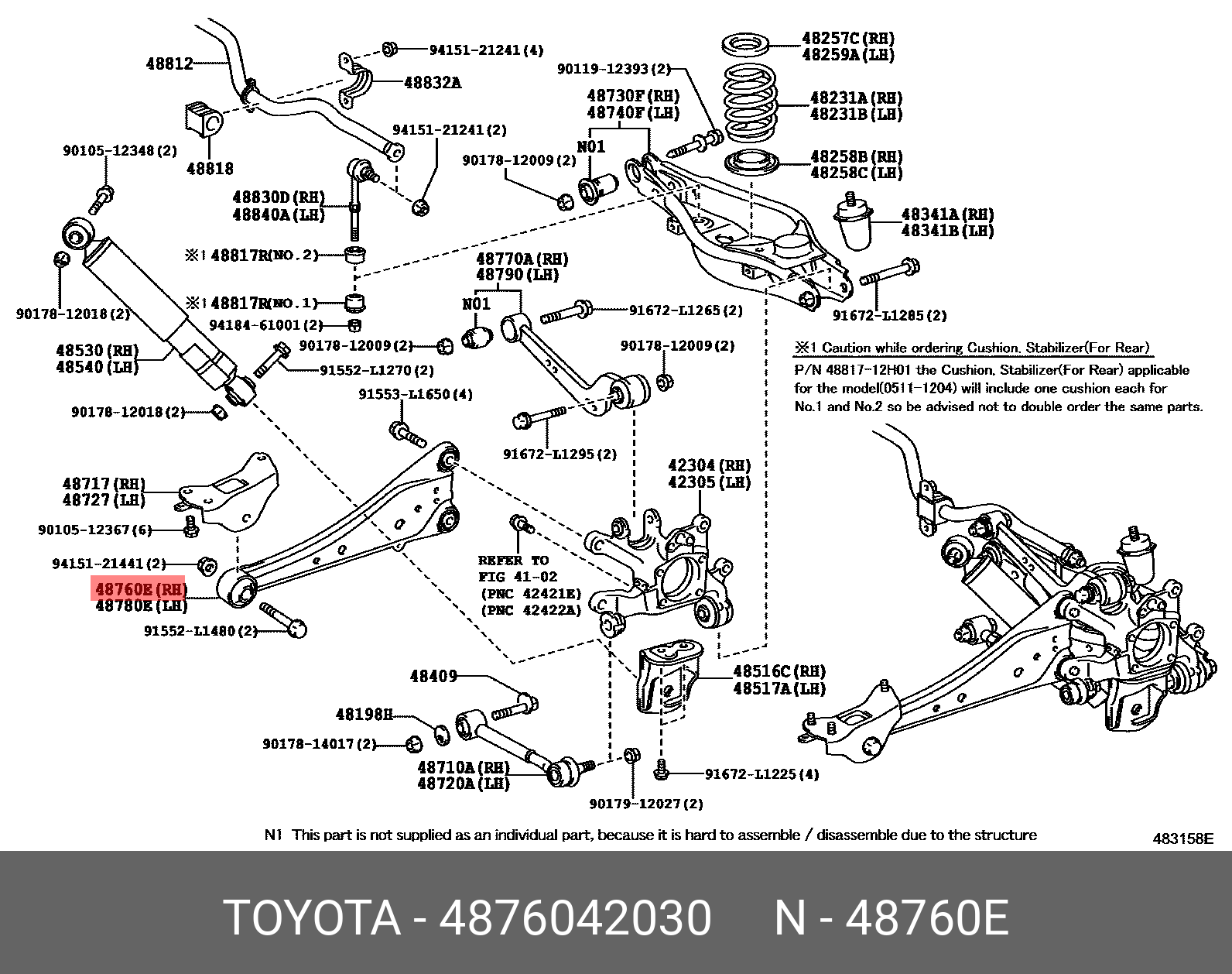 TOYOTA 48760-42030 48760-42030