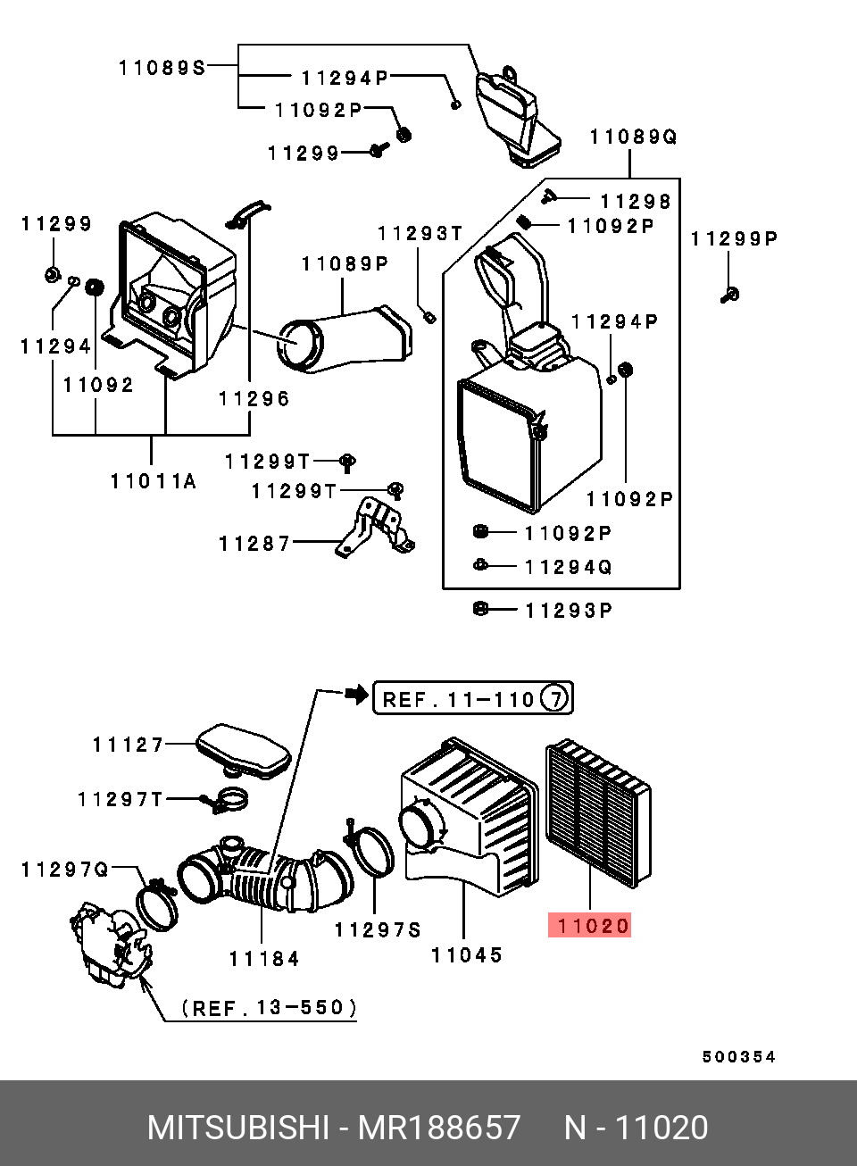 MITSUBISHI MR188657 MR481794,MR188657