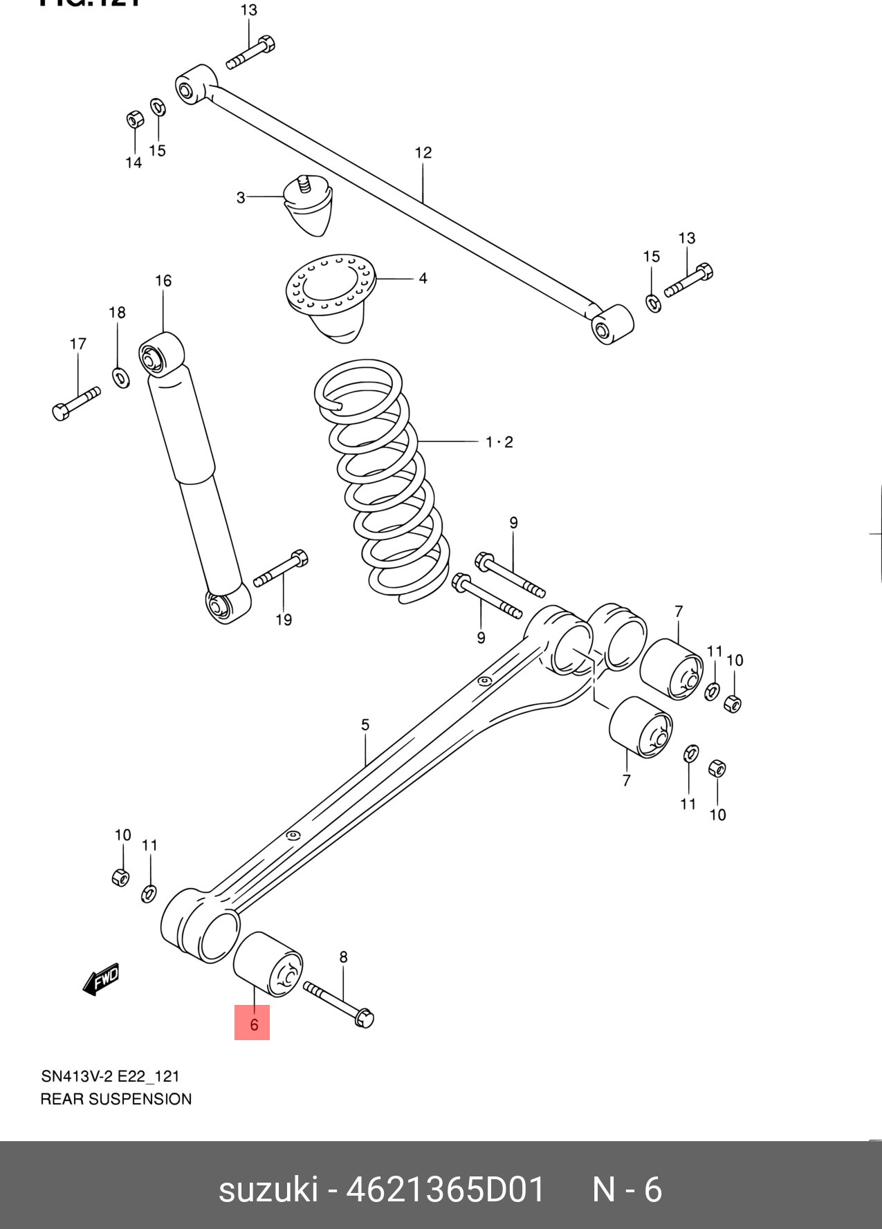 SUZUKI 46213-65D01 09319-12047,46213-65D00,46213-76J00
