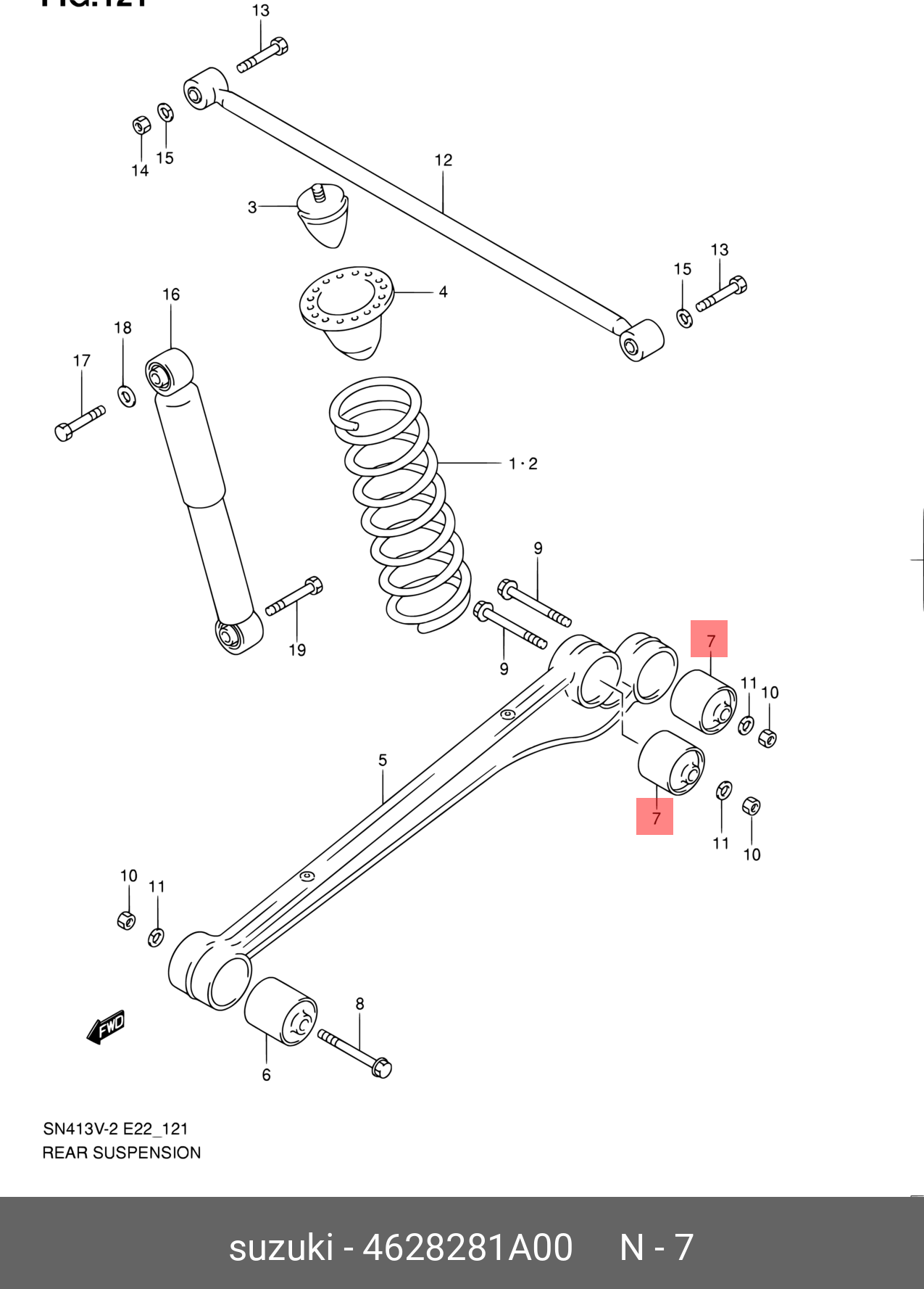 SUZUKI 46282-81A00 46282-81A00,46200-70H00_BH,46200-72JA0_BH,46201 ...