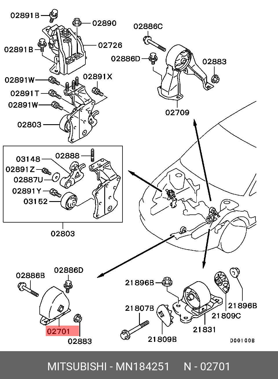 MITSUBISHI MN184251 MN100289,MN184251