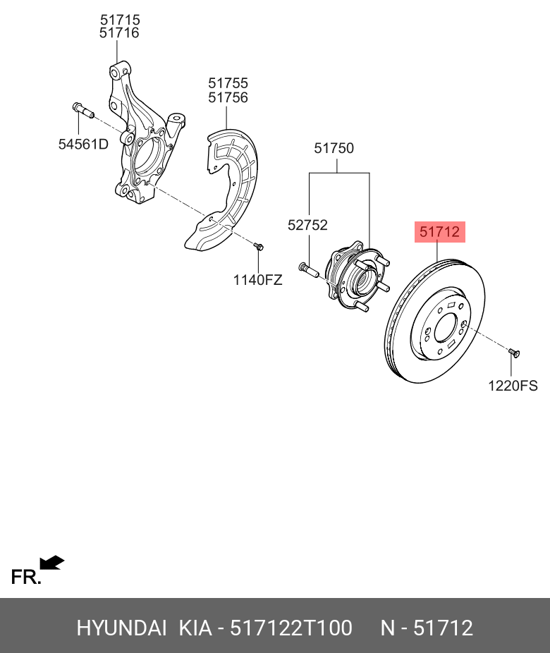 KIA 51712-2T100 51712-2T100,51712-2T000