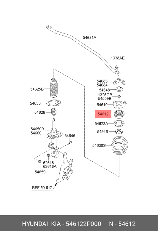 HYUNDAI 54612-2P000 54612-2P000,54612-2P000