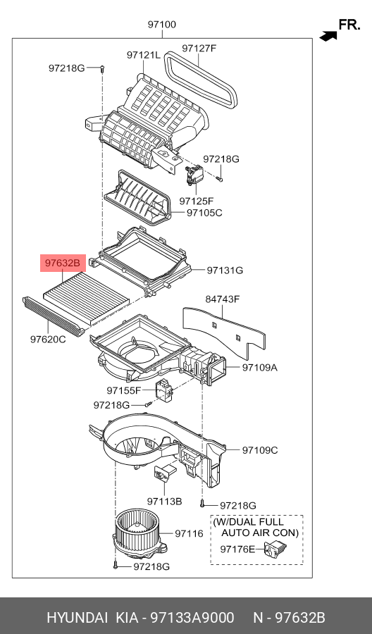 KIA 97133-A9000 97133-3SAA0,3SF79AQ000,F784EB9AA