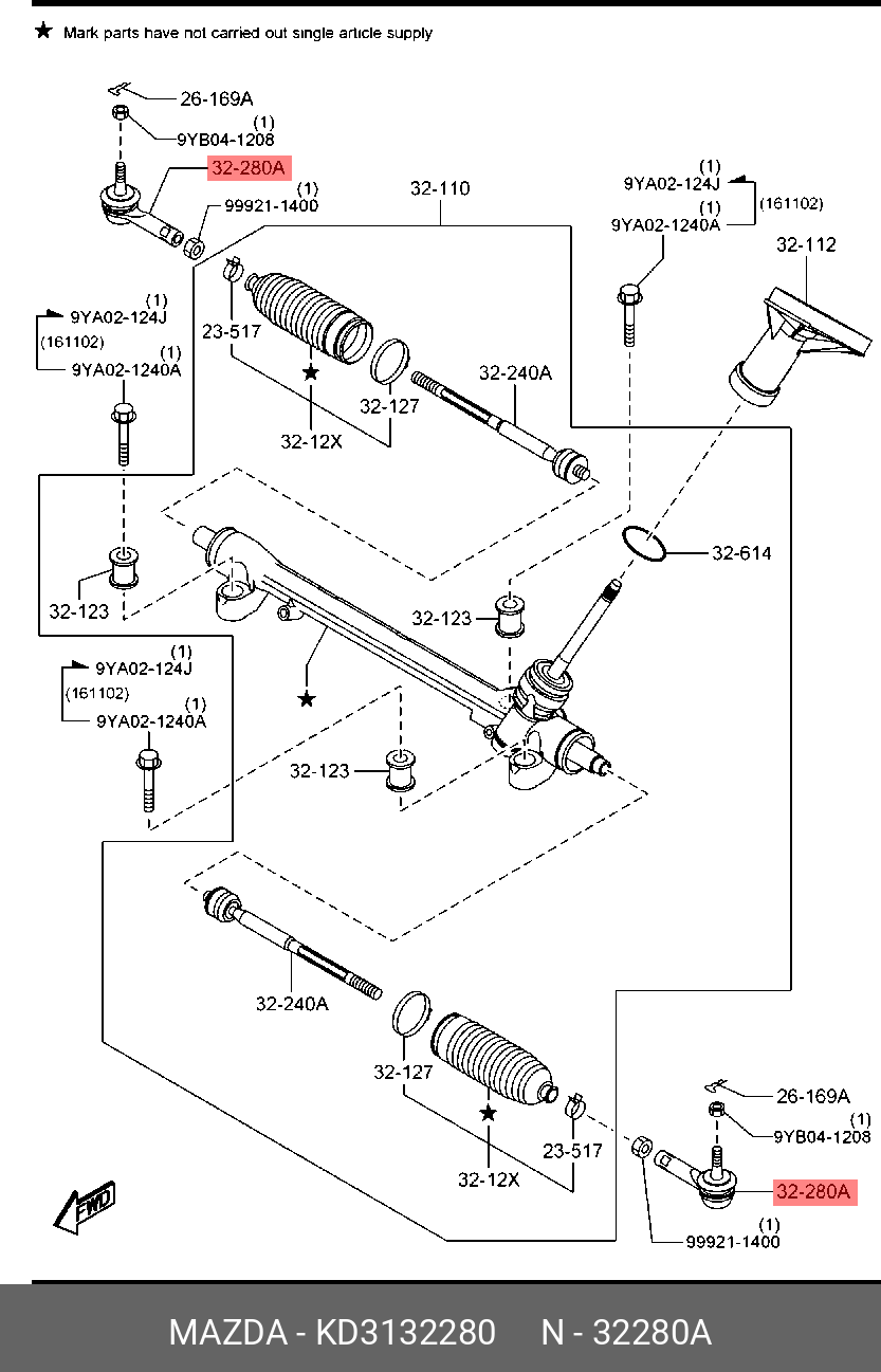 MAZDA KD31-32-280 KD31-32-280