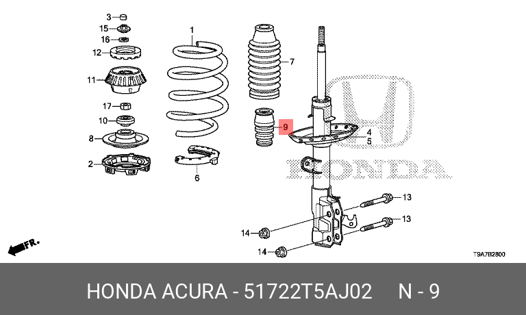 HONDA 51722-T5A-J02 51722-T5A-J02