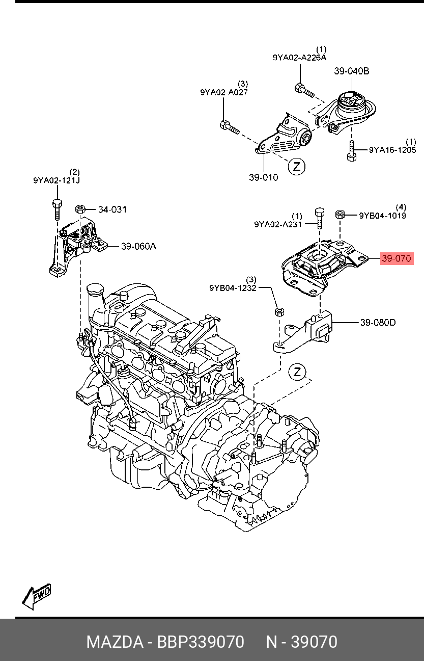 MAZDA BBP3-39-070 BBP3-39-070,BBT9-39-070A