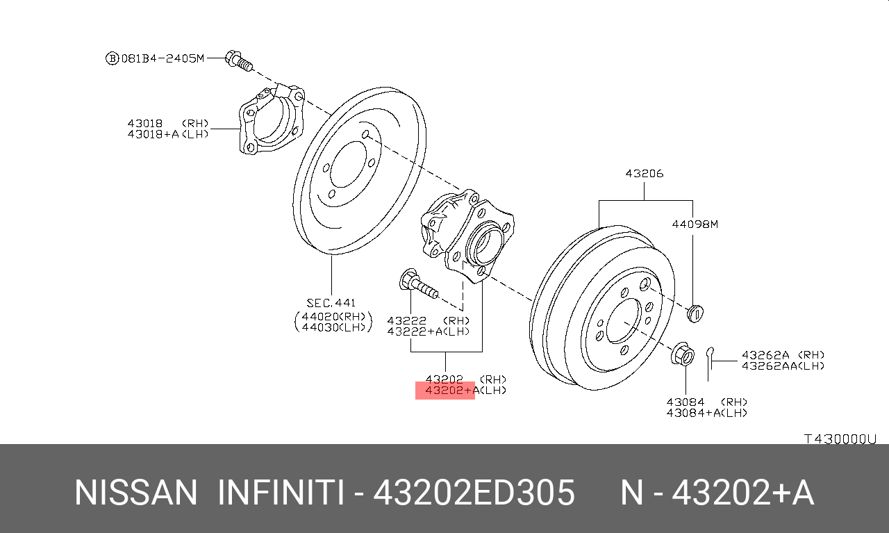 NISSAN 43202-ED305 43202-ED305