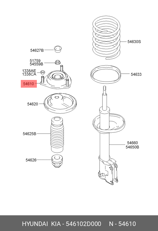 HYUNDAI 54610-2D000 54610-29000,54610-2D000,54610-17200,54610-2F000