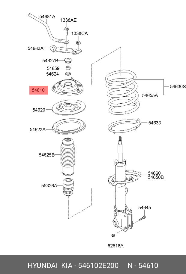 KIA 54610-2E200 54610-2E100,54610-2E200,54610-2E100,54610-3E000