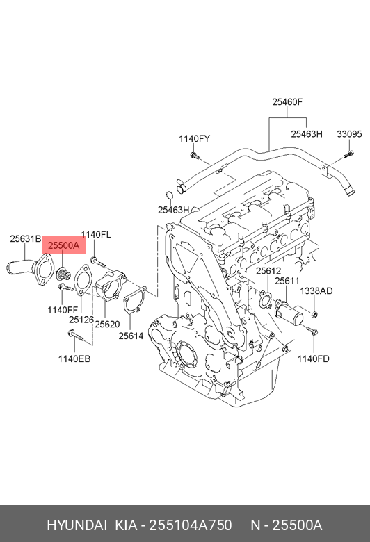 Hyundai / KIA 255104A750 255104A750