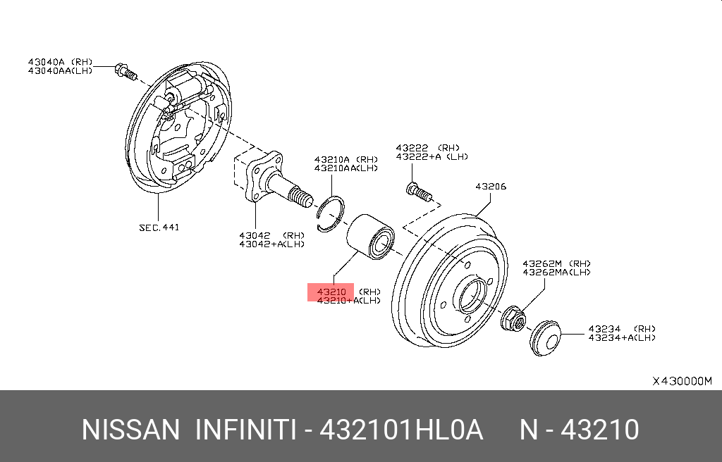 NISSAN 43210-1HL0A 43210-1HA1A,43210-1HM0A
