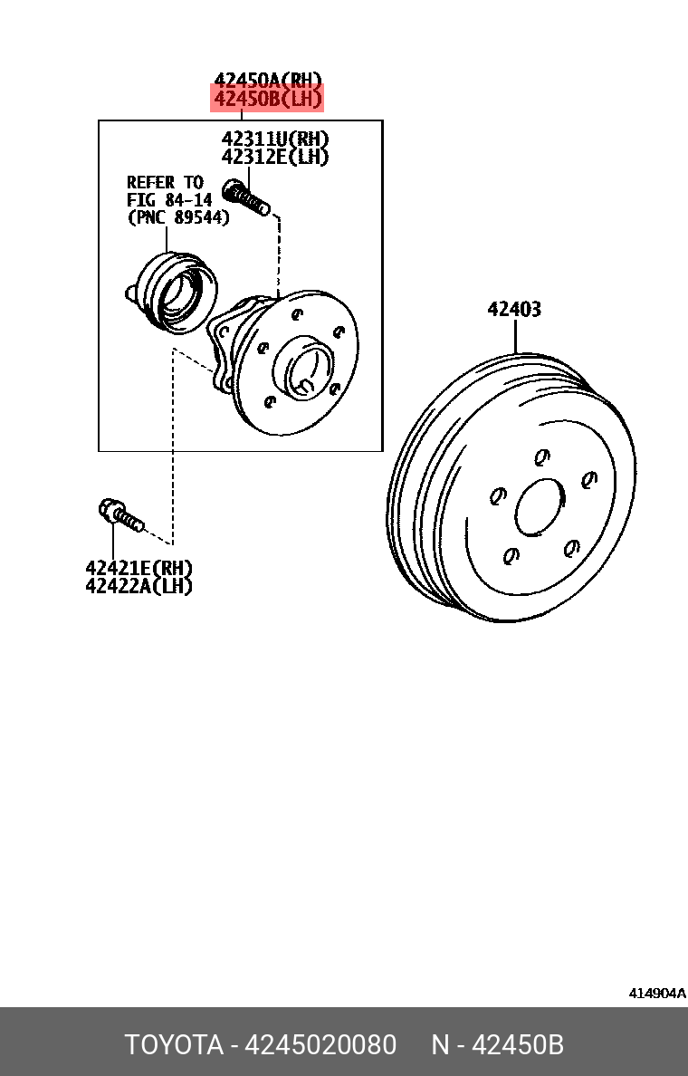 TOYOTA 42450-20080 42450-0M010,42450-20080
