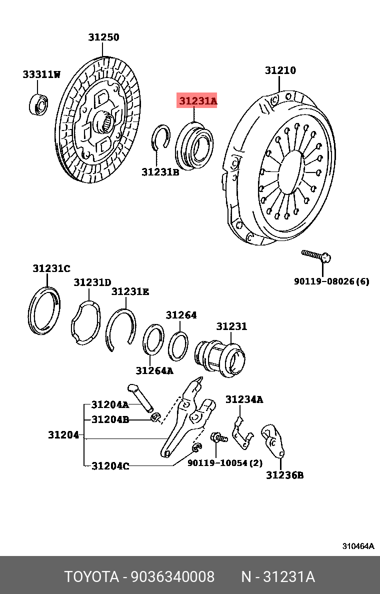 TOYOTA 90363-40008 90363-40001