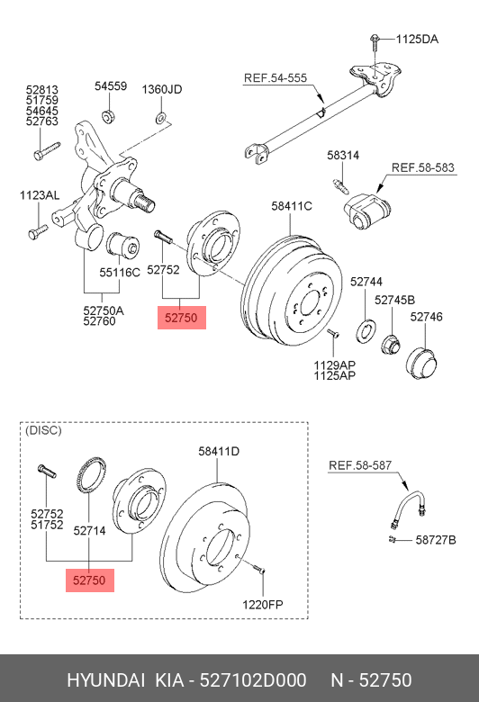 HYUNDAI 52710-2D000 52710-2D000,52710-17000