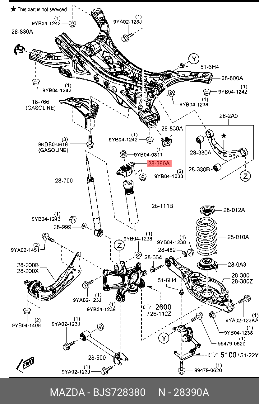 MAZDA BJS7-28-380 KA0T-28-910F_MS,GHY5-28-910_MS,GHK5-28-910D_MS,GHK5 ...