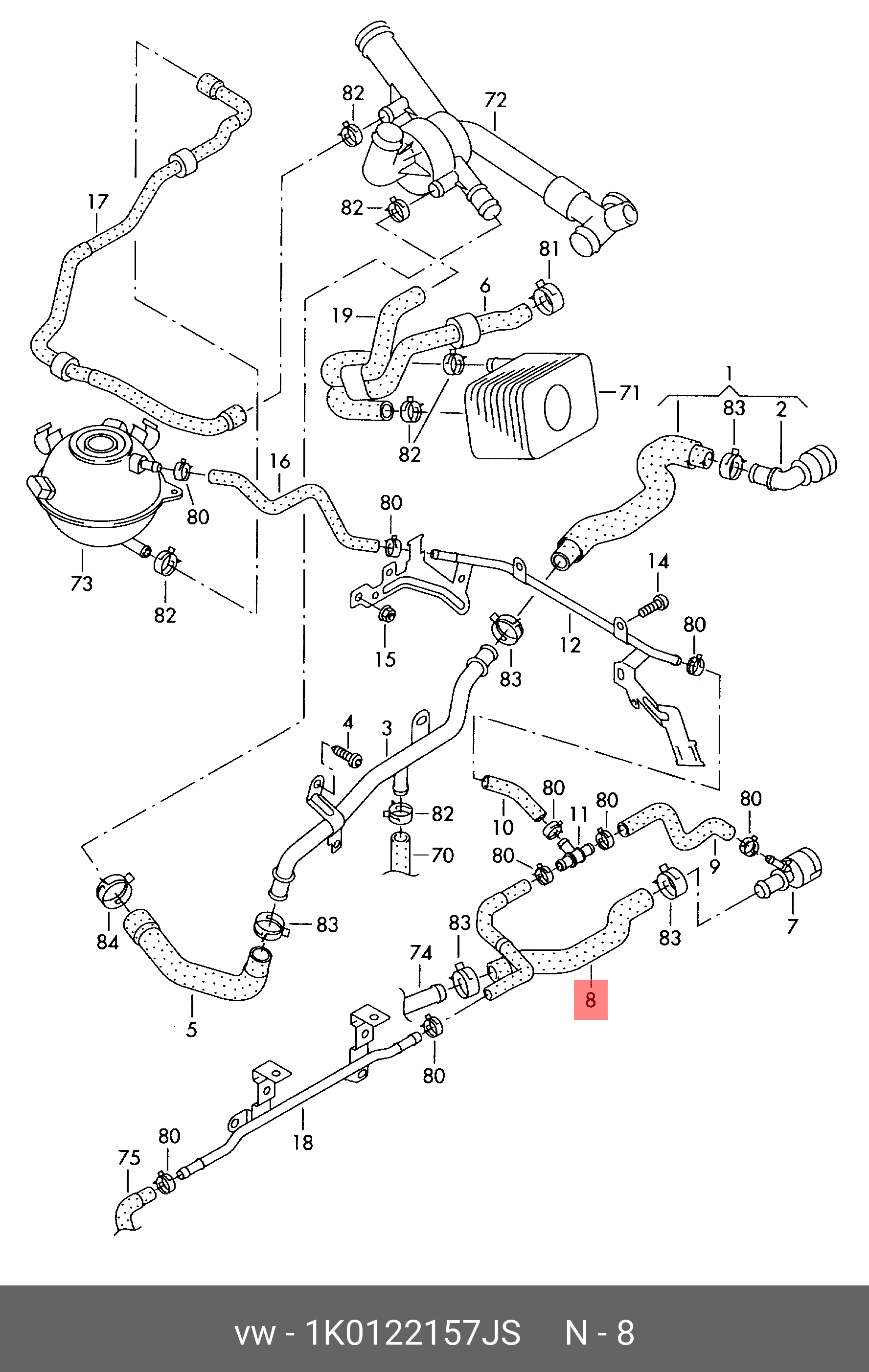 VOLKSWAGEN 1K0122157JS 1K0122157JS