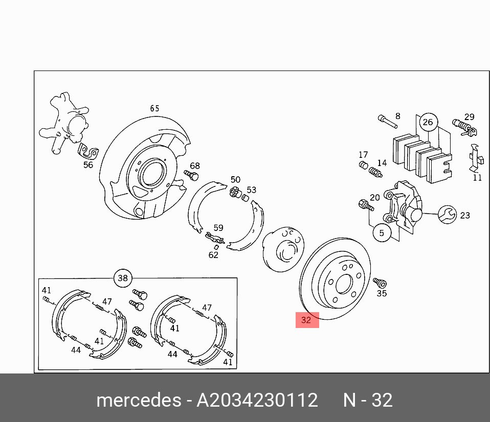 MERCEDES-BENZ A203 423 01 12 124 423 05 12,A 201 423 05 12,A203 423 01 ...