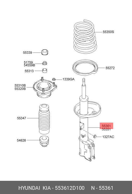 HYUNDAI 55361-2D100 55361-2D000,55361-2D100