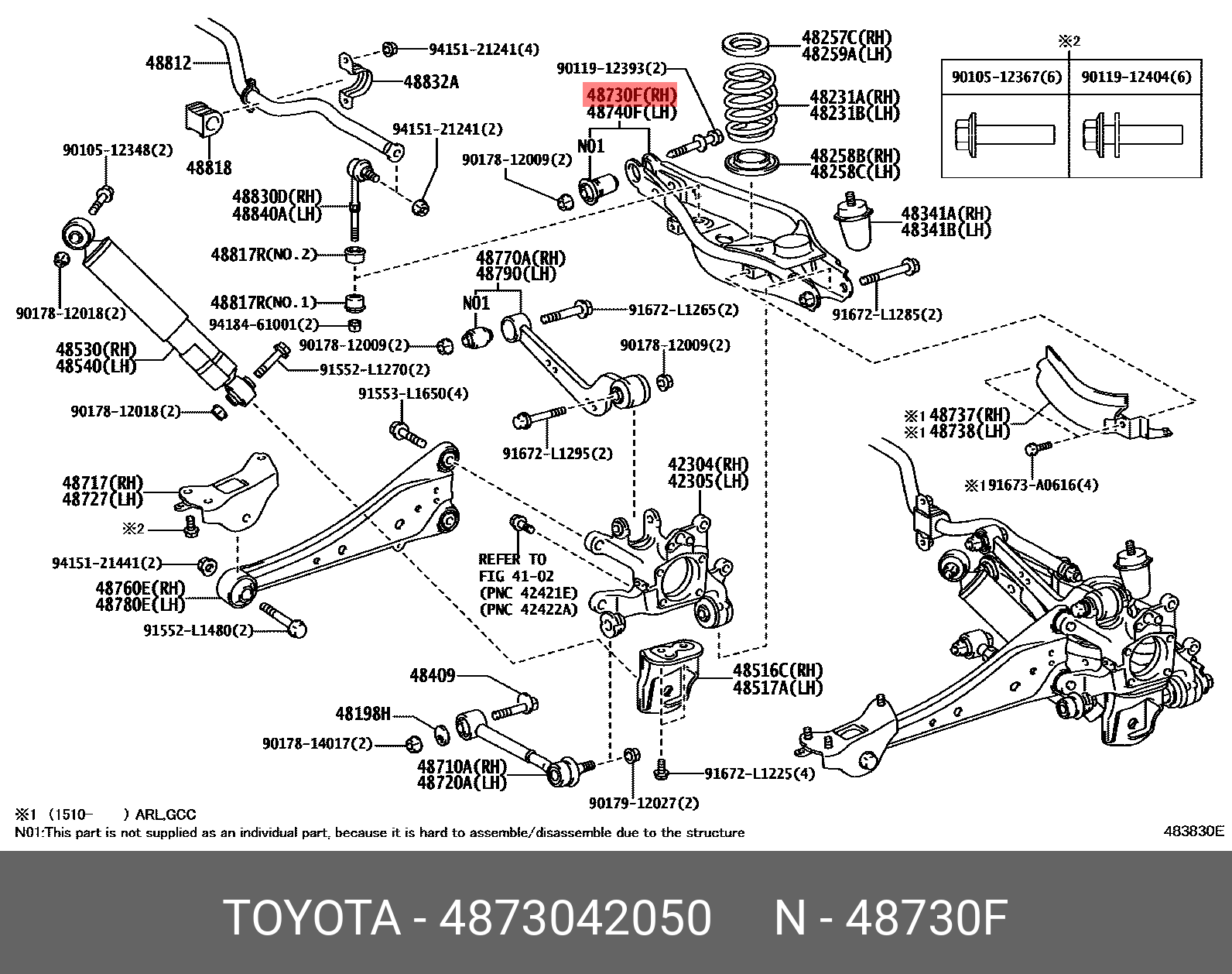TOYOTA 48730-42050 48730-42050
