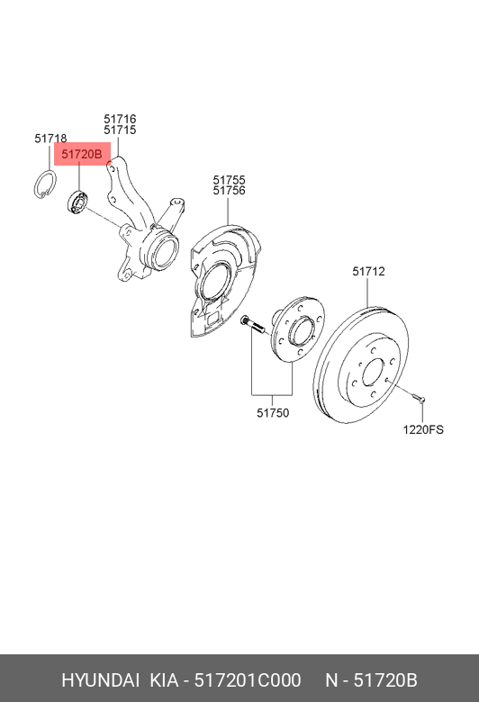 HYUNDAI 51720-1C000 51720-02000,51720-1C000,51720-02000