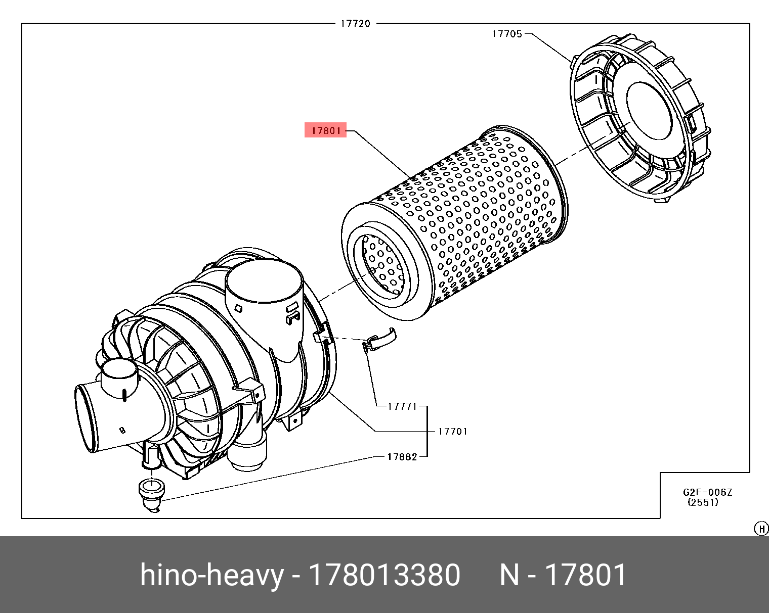 HINO 17801-3380 17801-3380