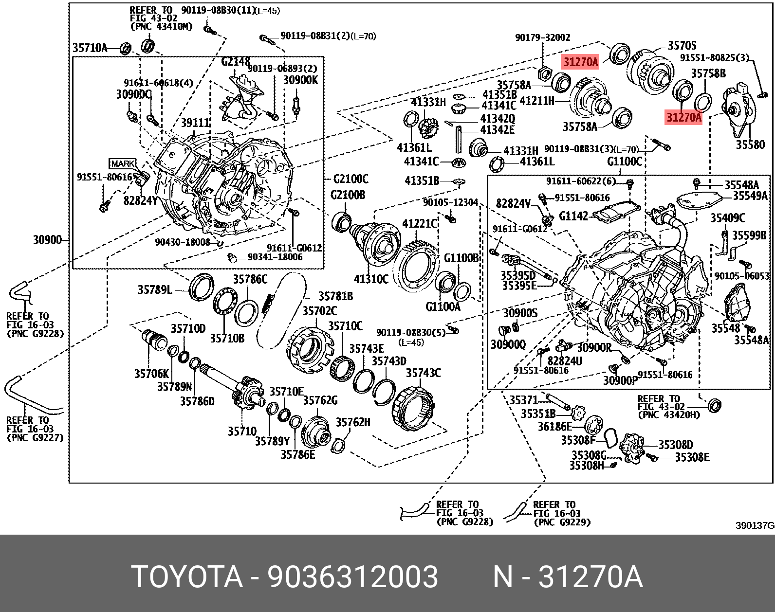 TOYOTA 9036312003 9036312003