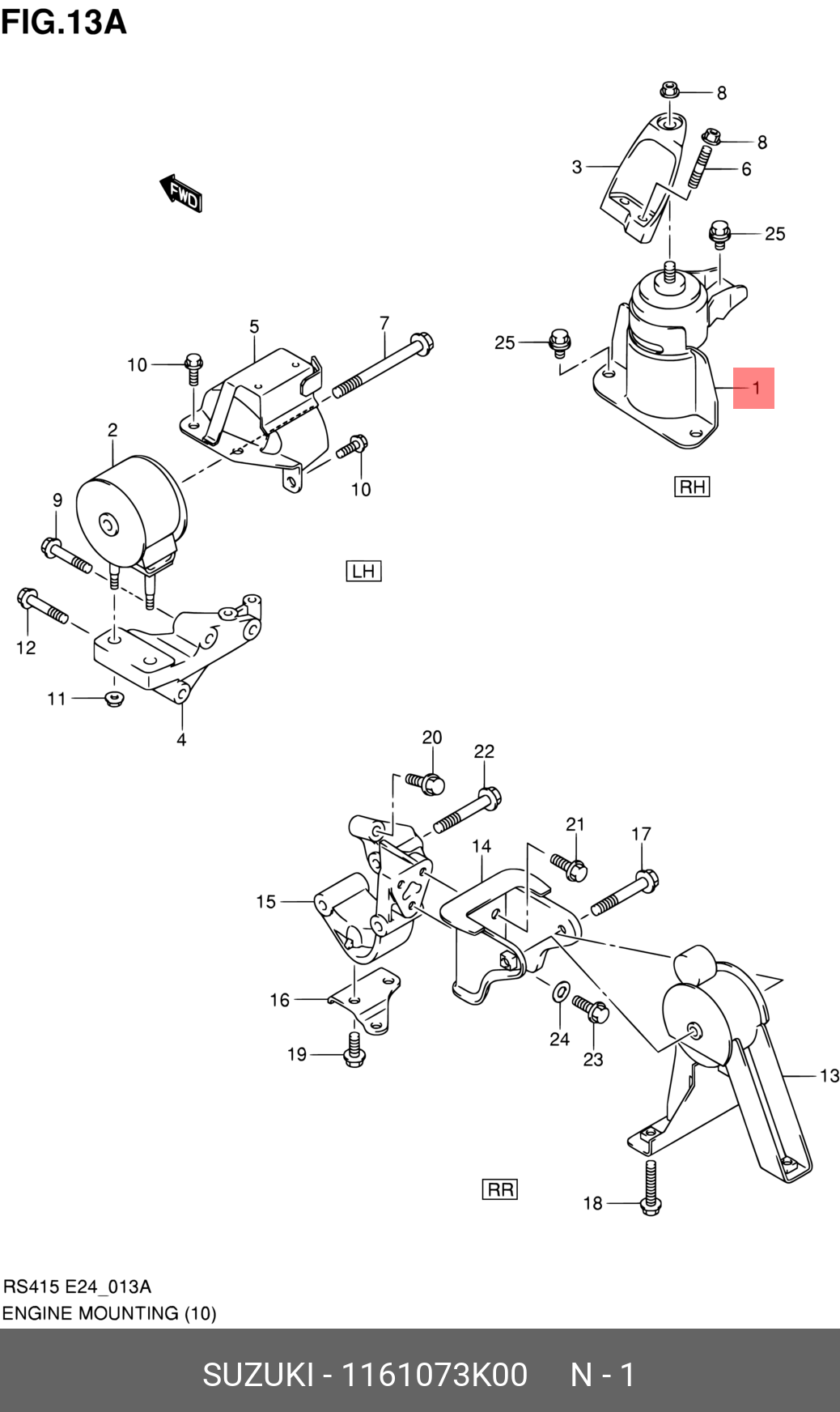 SUZUKI 11610-73K00 11610-73K00,11610-63J00