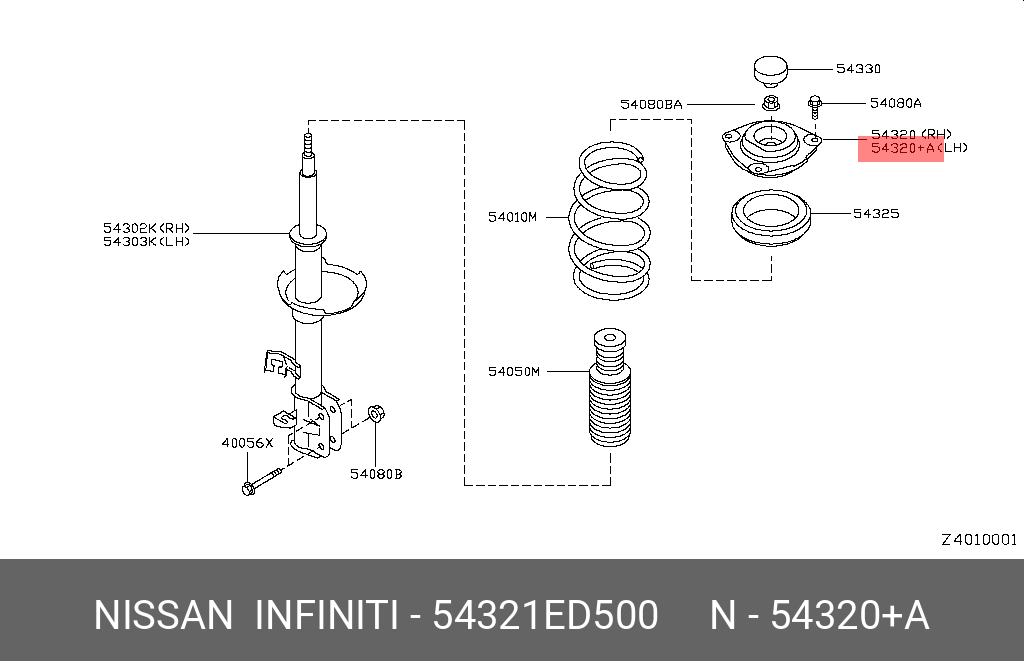 NISSAN 54321-ED500 54321-ED001