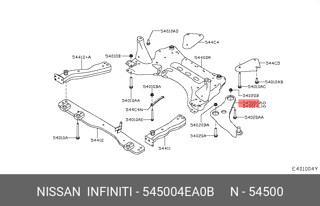 NISSAN 54500-4EA0B 54500-4EA0B