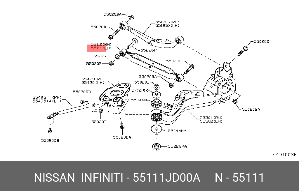 NISSAN 55111-JD00A 55110-JG000,55110-JD000