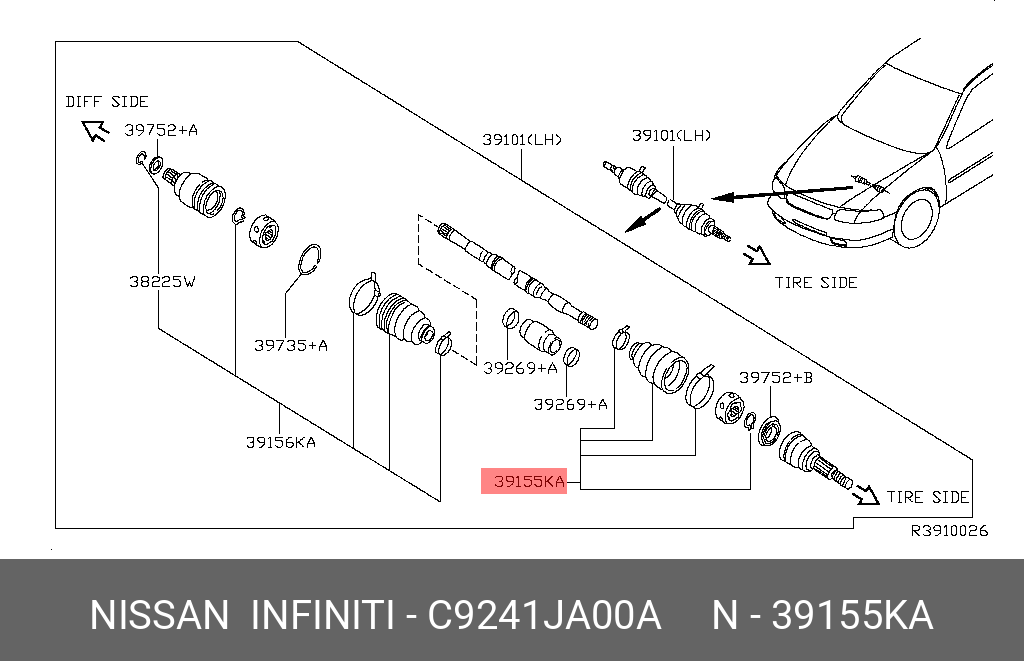 NISSAN C9241-JA00A C9241-JA00A,3293E6,3817A099