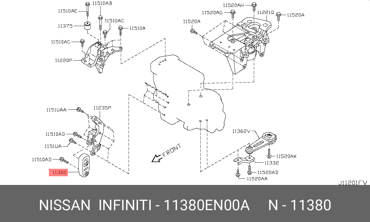 NISSAN 11380-EN00A 11380-EN000,11380-EN00A