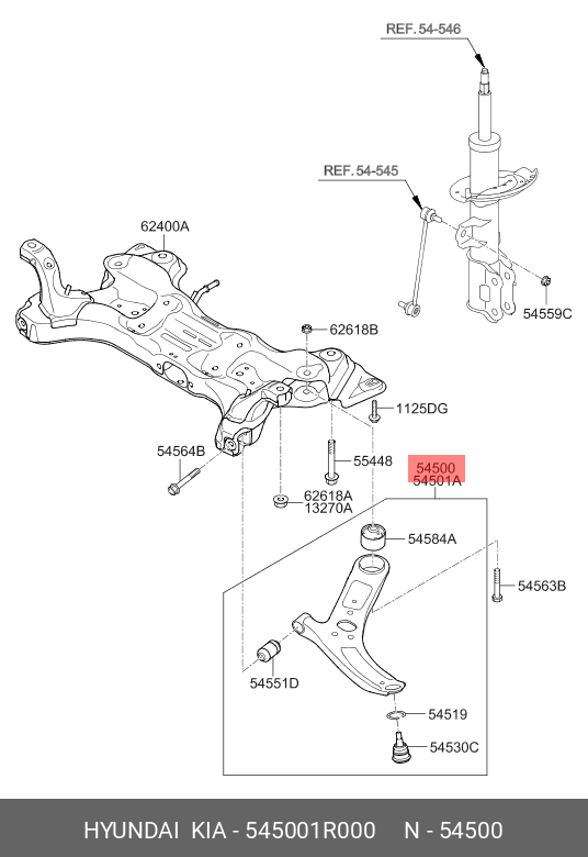 HYUNDAI 54500-1R000 54500-4L000,54500-1R000,54500-4L000