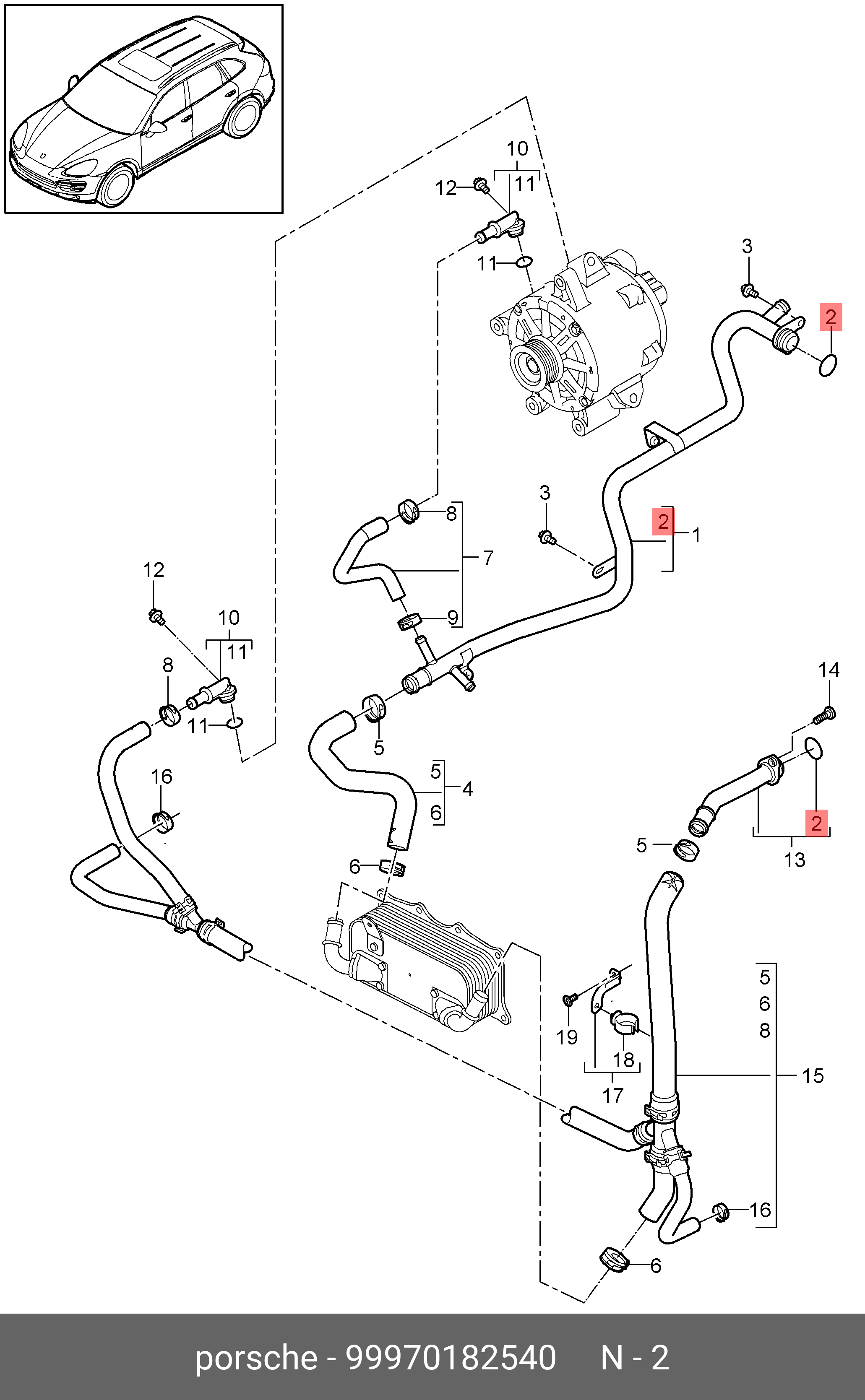 PORSCHE 99970182540 99970182540