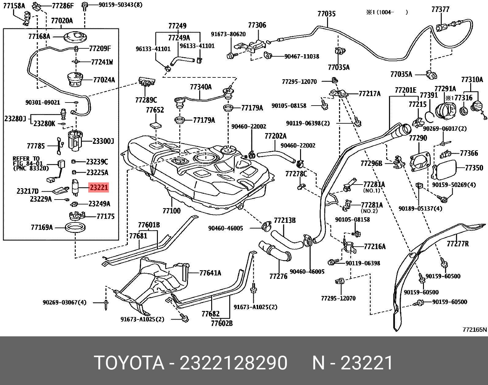 TOYOTA 23221-28290 23220-74021,23221-28290,23221-28040