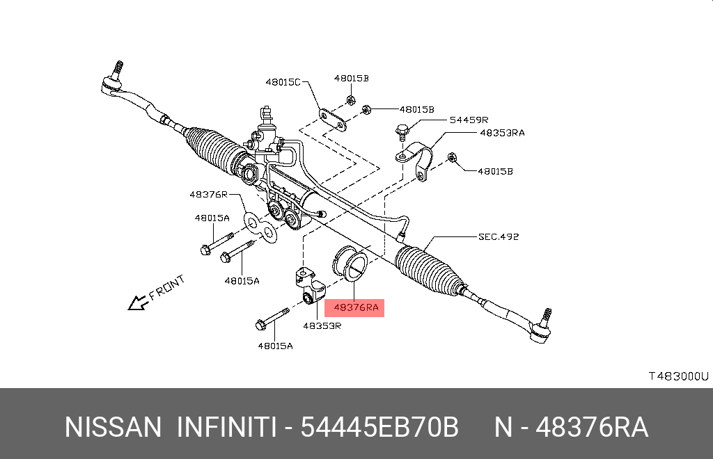 NISSAN 54445-EB70B 54445-EB70B