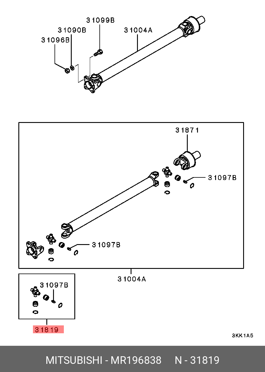 MITSUBISHI MR196838 MB000826