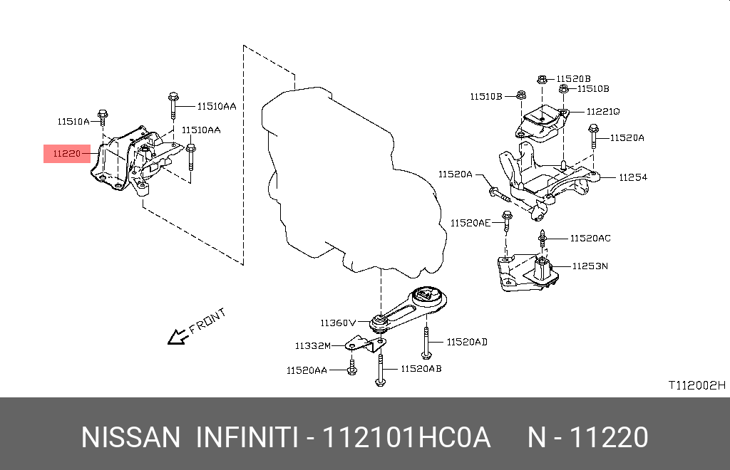 NISSAN 11210-1HC0A 11210-1HC0C