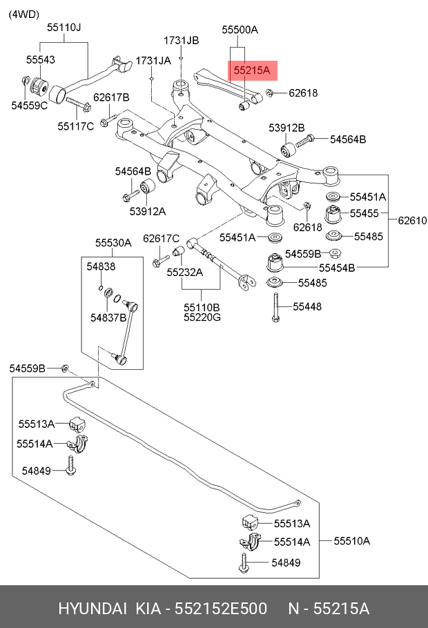 KIA 55215-2E500 55215-2E500,55215-2E500