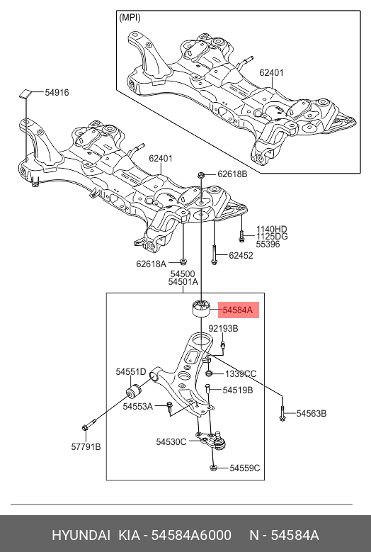 KIA 54584-A6000 54584-2S000,54584-D3000,54584-2T000,54584-A6000,54584 ...