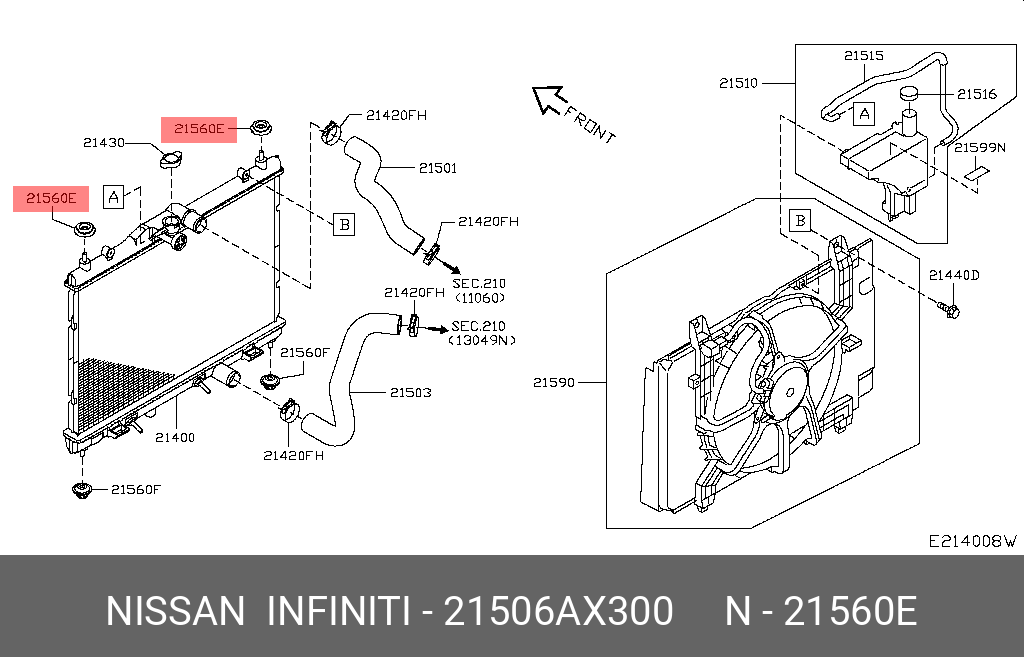 NISSAN 21506-AX300 21506-4M400,21506-BM400,21506-AX300