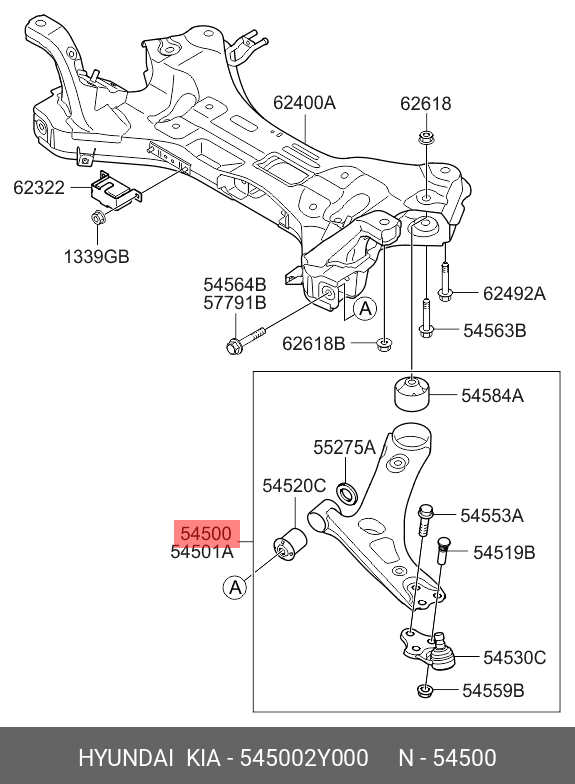 KIA 54500-2Y000 54500-2S000,54500-2Y000